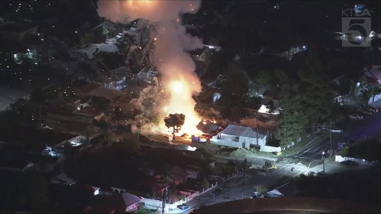 Controlled burn ignites explosives at destroyed L.A. home, sending ...