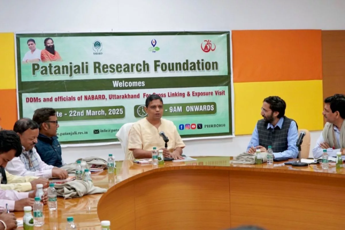 NABARD delegation visits Patanjali Research Institute to explore rural ...