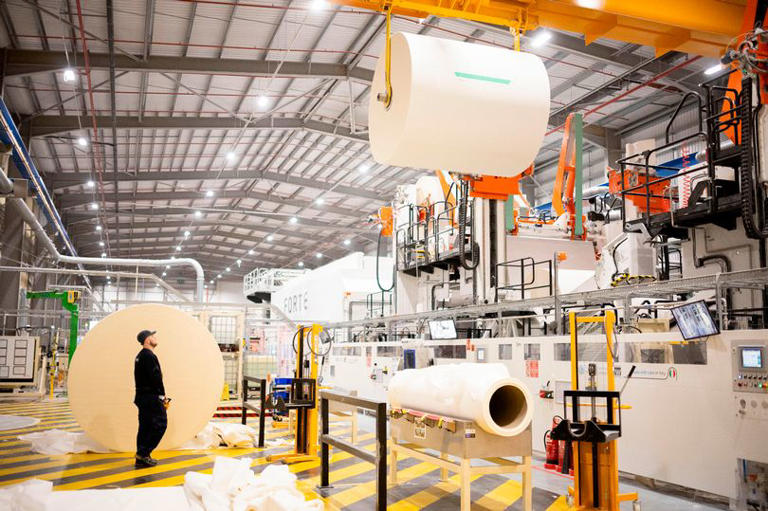 Inside the Trafford Park factory that makes millions of toilet rolls a day