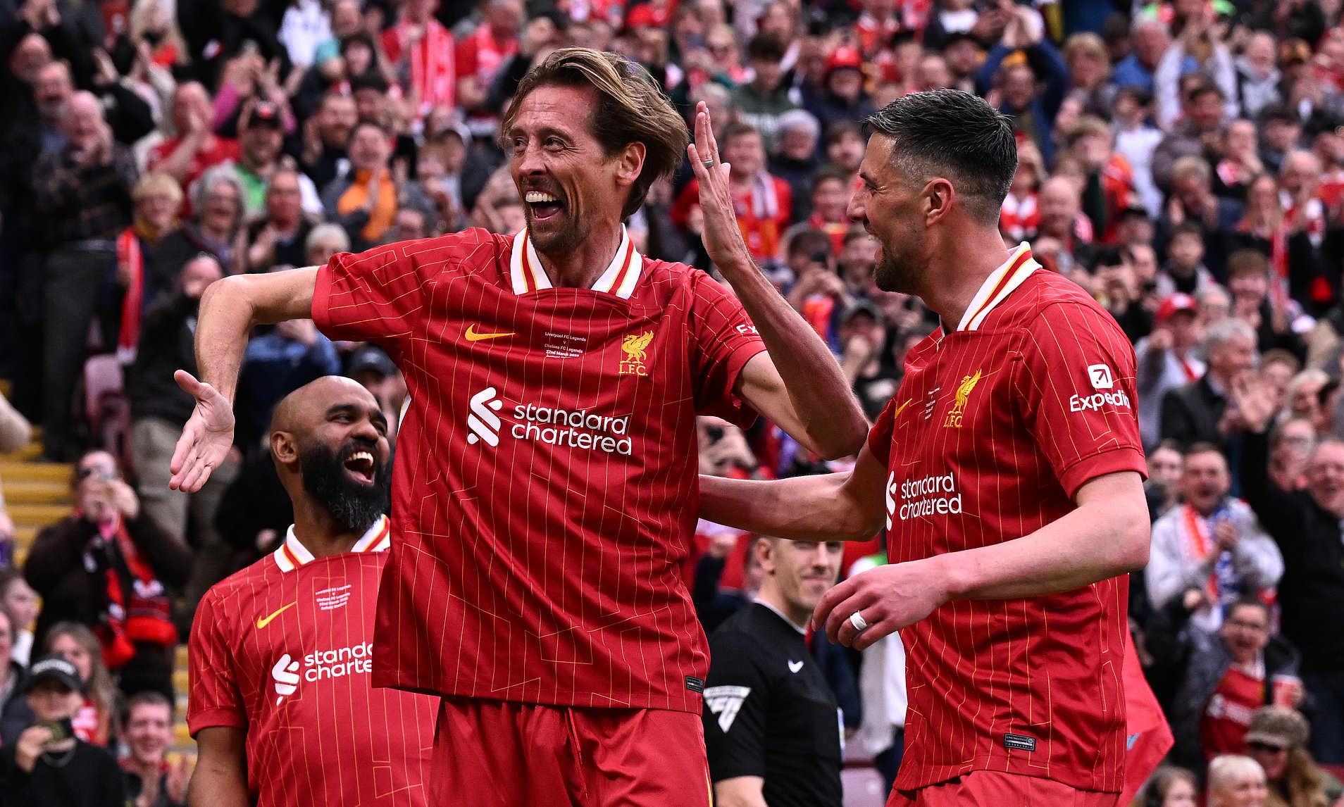 Peter Crouch rolls back the years and whips out his iconic ROBOT ...