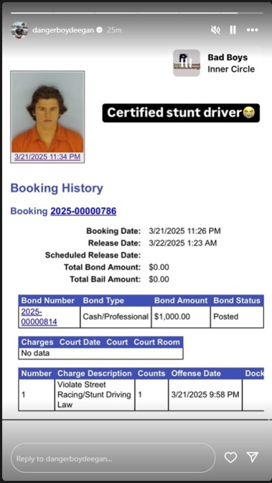 Haiden Deegan arrested in Walton County, Florida, for street racing ...