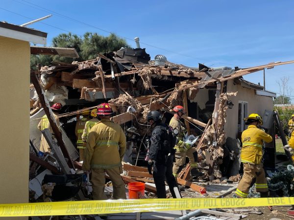 LAFD does controlled burn in Pacoima after fireworks explosion