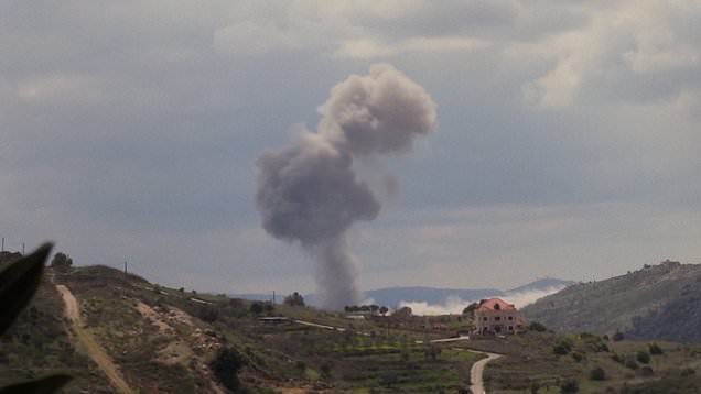 Large clouds of smoke billow in Lebanon after Israeli strikes