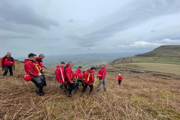 Mountain rescue mission launched on cliff top beauty spot after 999 ...
