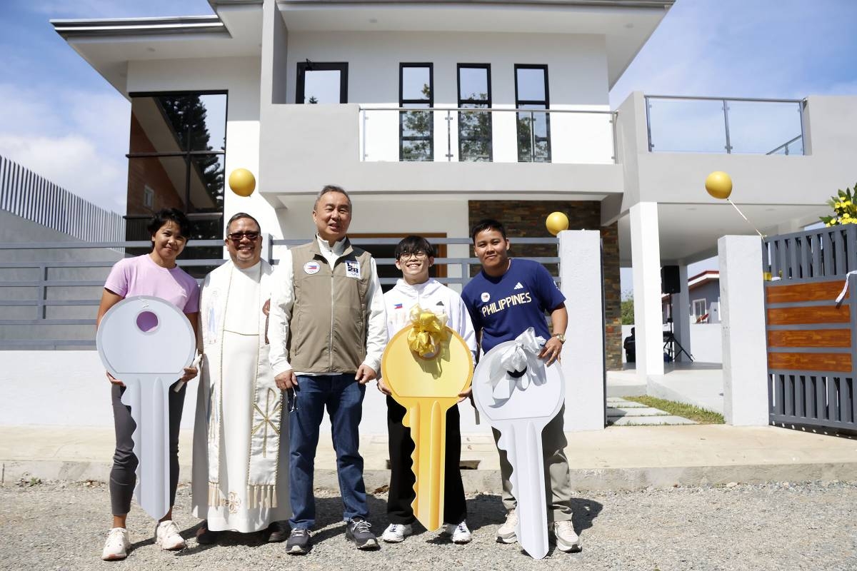 Tolentino turns over brand new homes to Yulo, Petecio and Villegas in ...