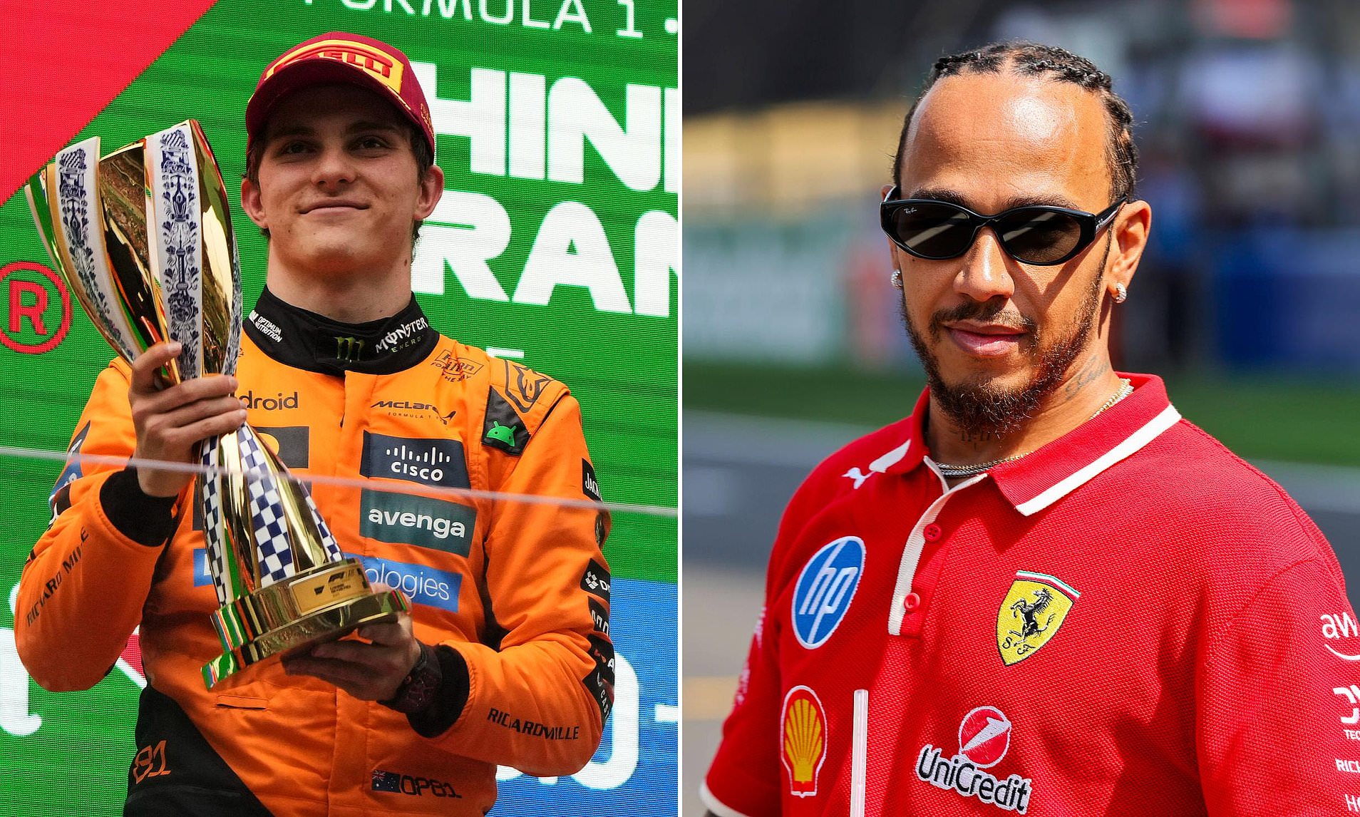 Oscar Piastri makes Lewis Hamilton vow as the Aussie driver undoes ...