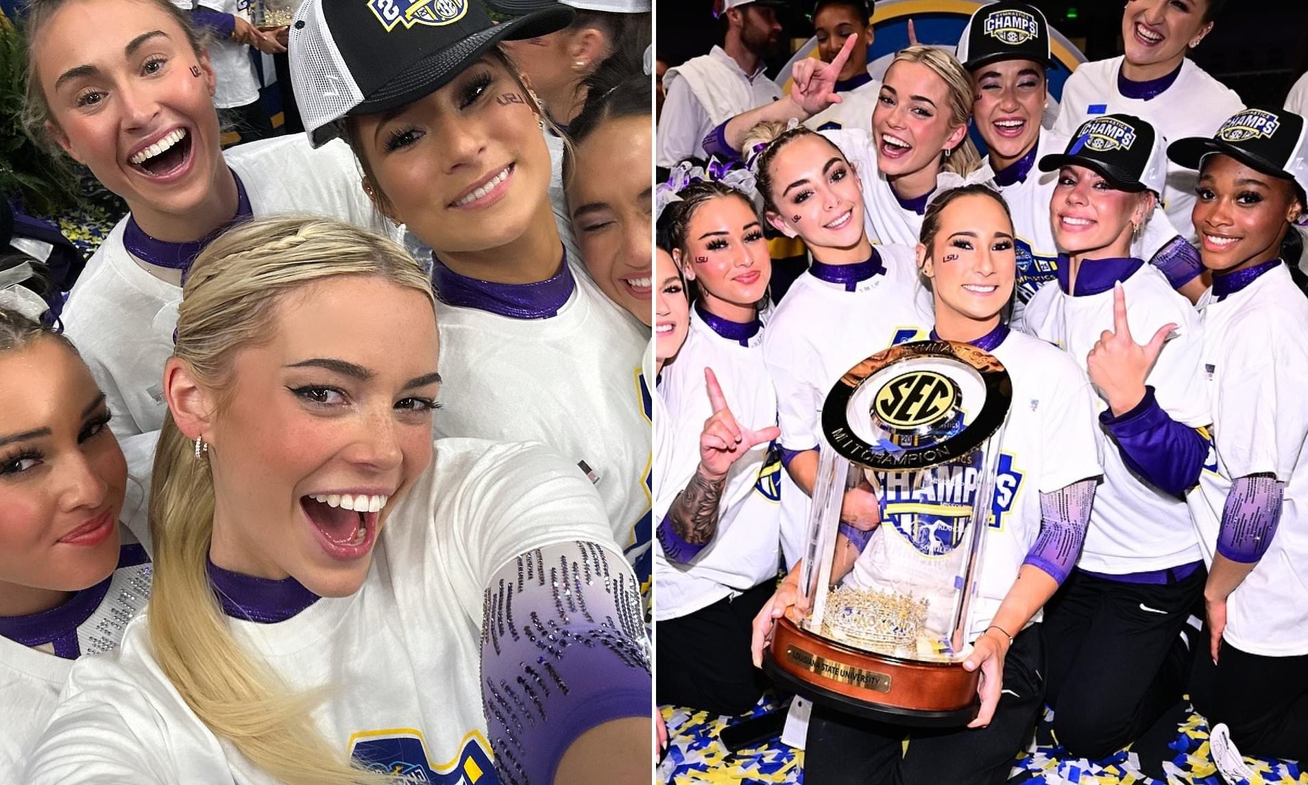 Livvy Dunne and her LSU teammates celebrate major gymnastics title ...