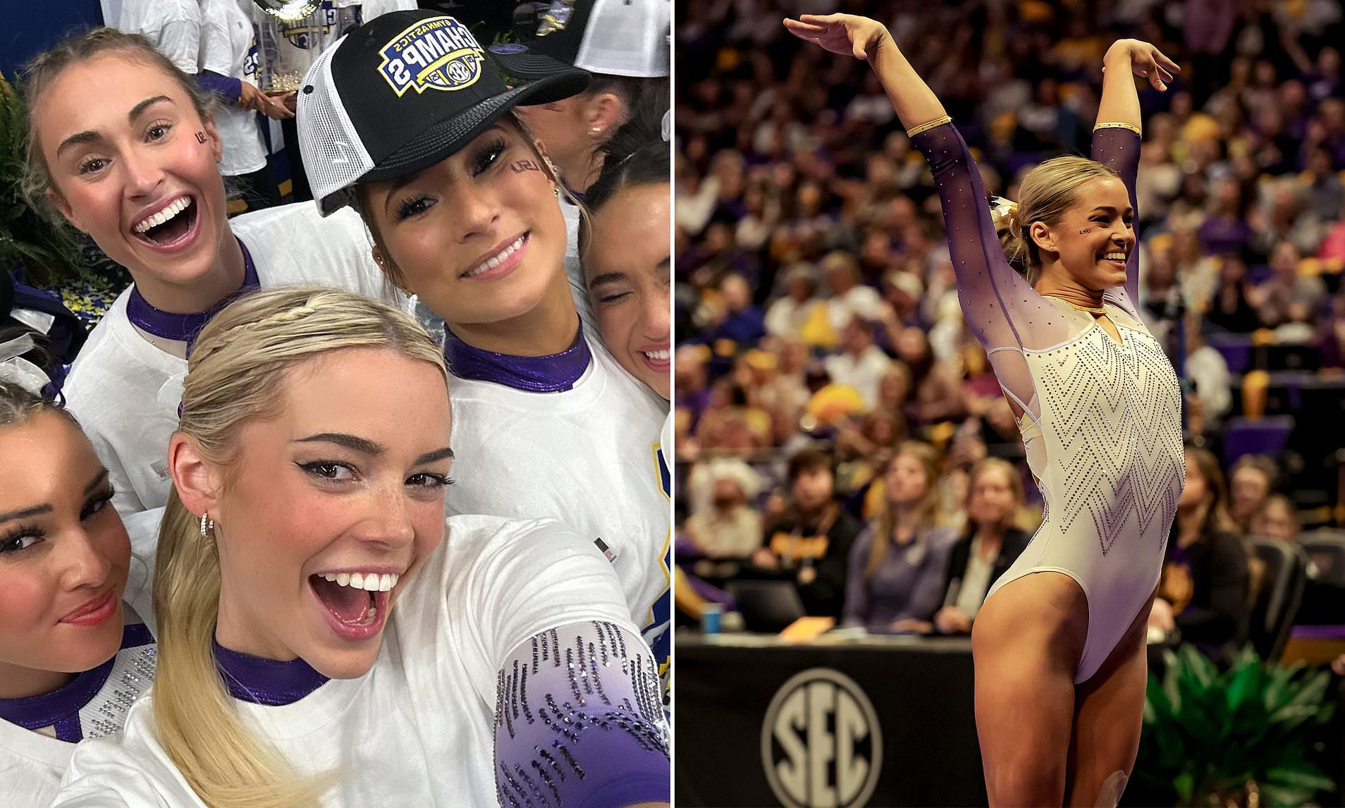Livvy Dunne and her LSU teammates celebrate major gymnastics title ...