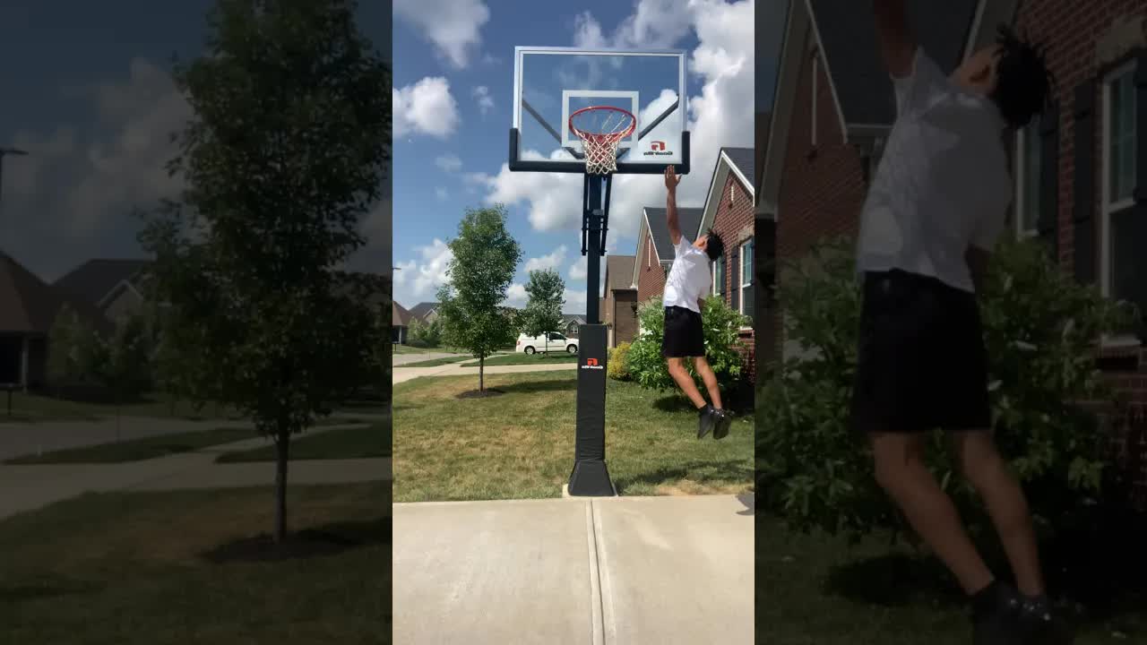 Amazing Basketball Skills: Touching the Backboard Challenge