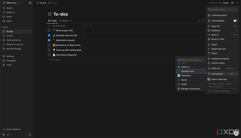 I used Python to sync my Obsidian to-do list with Notion, and you can too