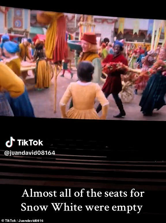 Empty seats as film fans snub Disney's woke Snow White new release
