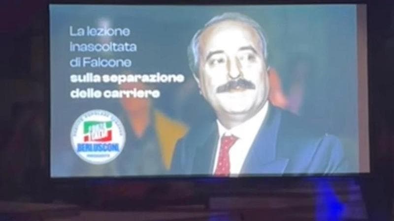 Separazione carriere, Falcone nel manifesto di Fi. La sorella: non sia ...