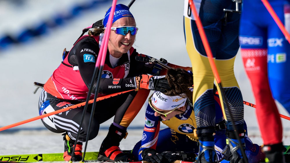 Biathletin Franziska Preuß: Sturz, Tränen und schließlich der ganz ...