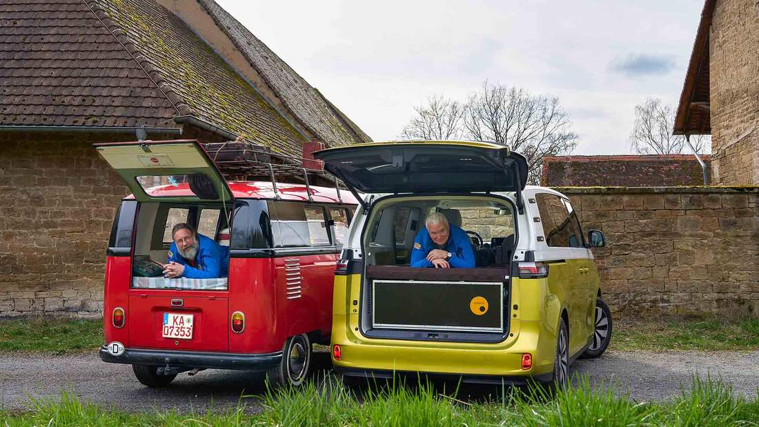 VW ID. Buzz und T1 im Vergleich: Oldtimer-Bulli gegen E-Bulli
