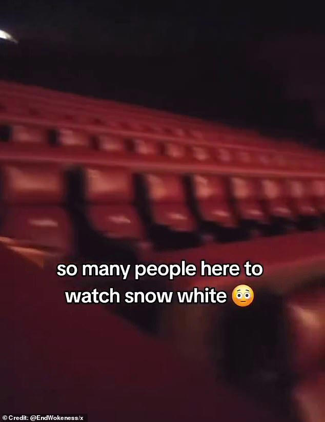 Empty seats as film fans snub Disney's woke Snow White new release