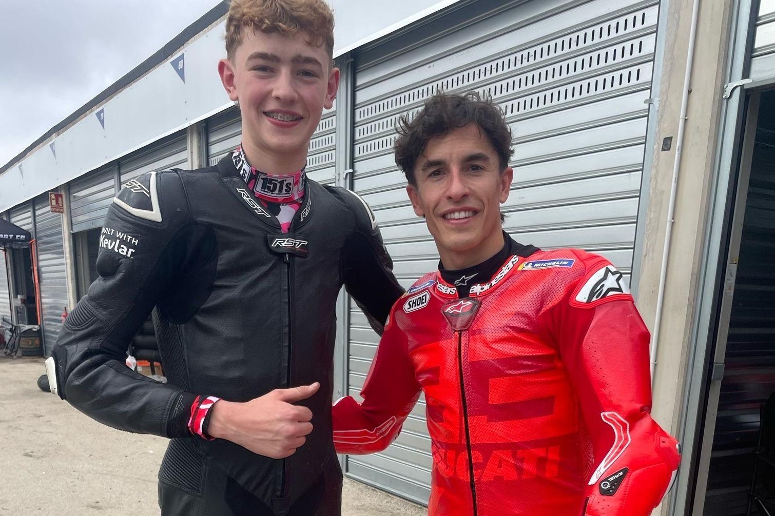 WATCH: Northern Ireland schoolboy Jack Burrows leads MotoGP legend Marc ...