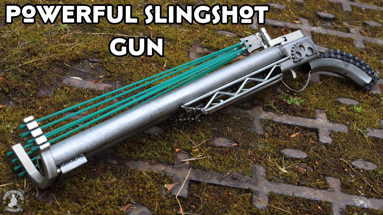 Powerful Slingshot Gun From Scrap