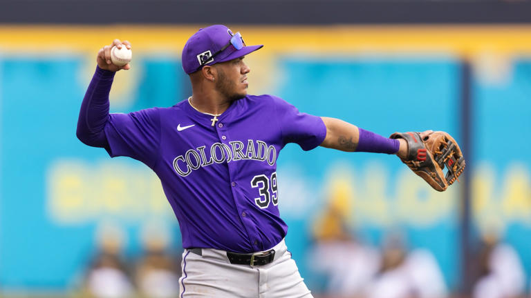 Rockies’ Thairo Estrada breaks wrist when hit by Kumar Rocker pitch and ...
