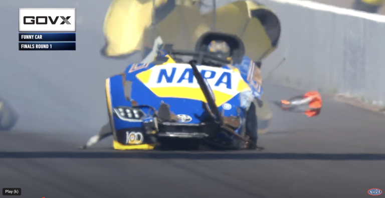 NHRA's Ron Capps Has Massive Explosion, Crash: 'I Didn't Expect To Be ...