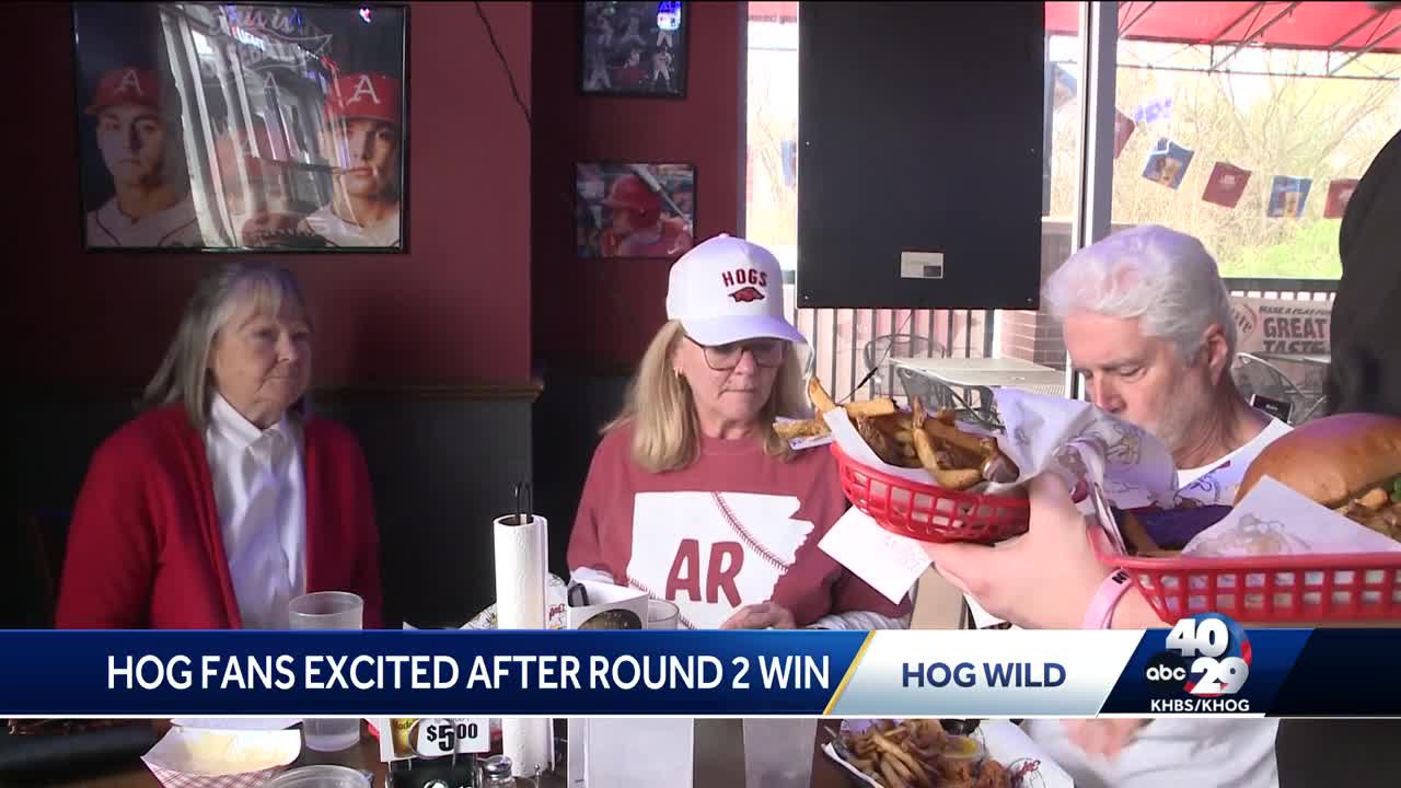 Hog fans excited after round 2 win