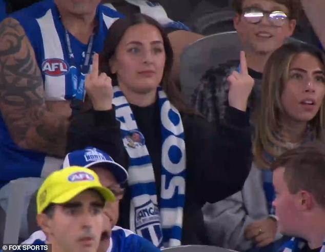 Footy fan goes viral thanks to her VERY rude reaction being broadcast ...