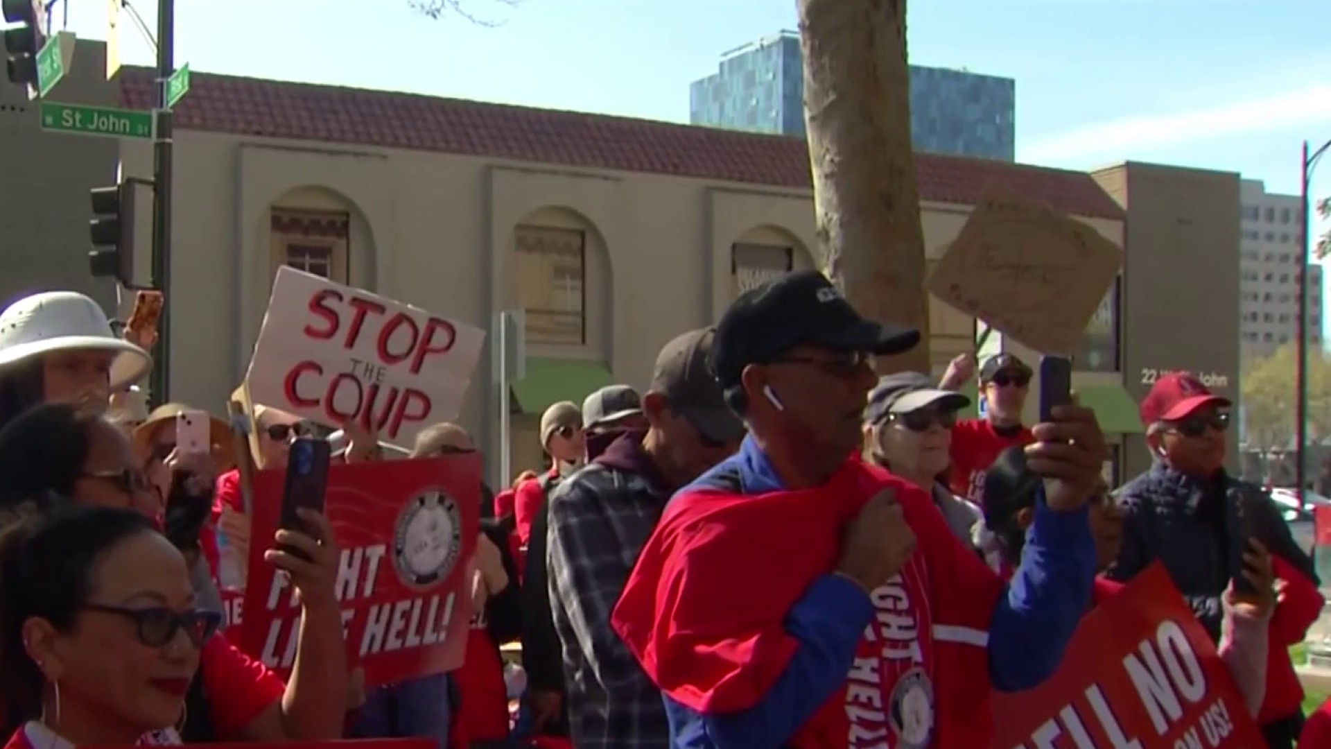Postal workers protest in San Jose amid Trump administration's possible ...