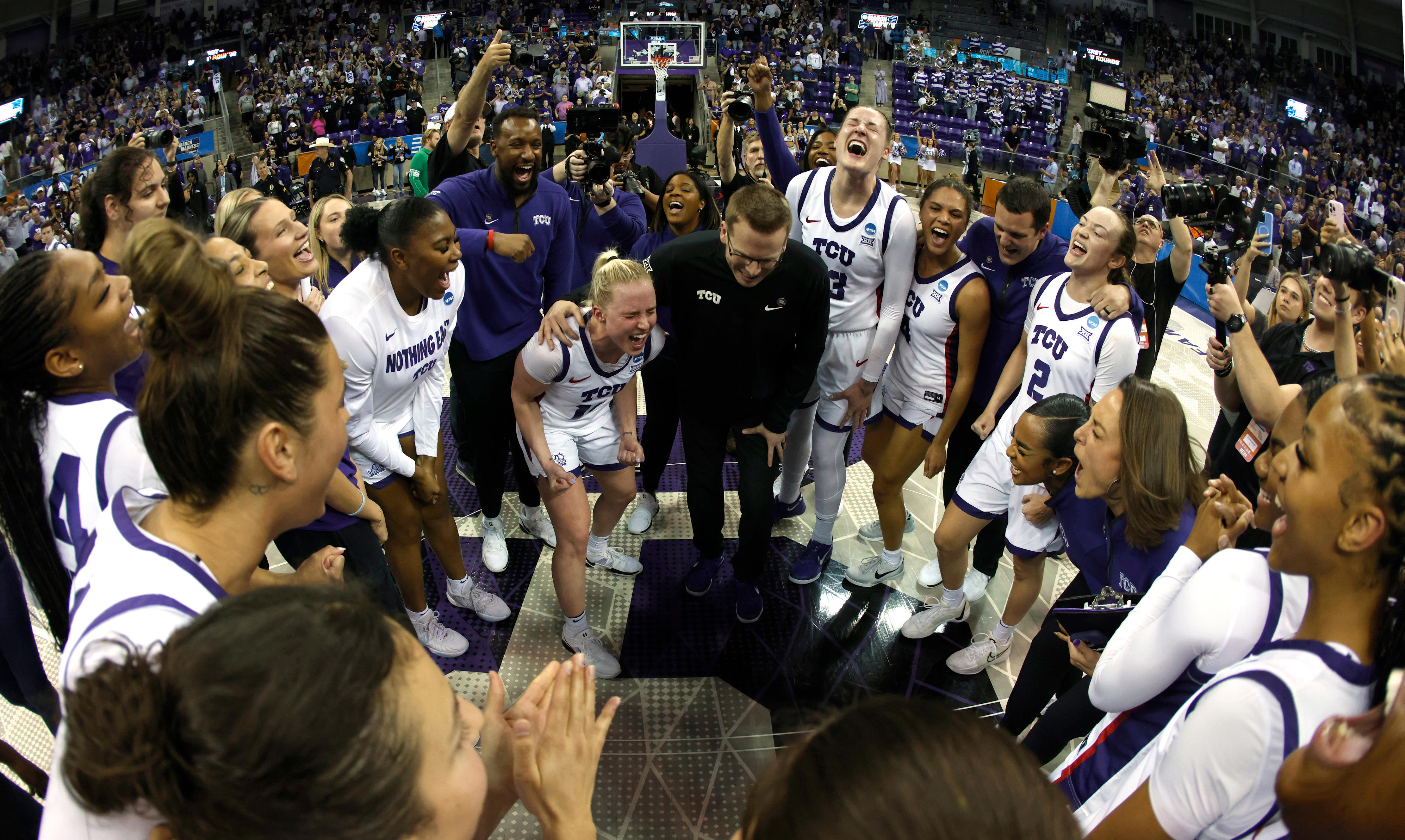 Hailey Van Lith's photos after TCU's March Madness win vs. Louisville ...
