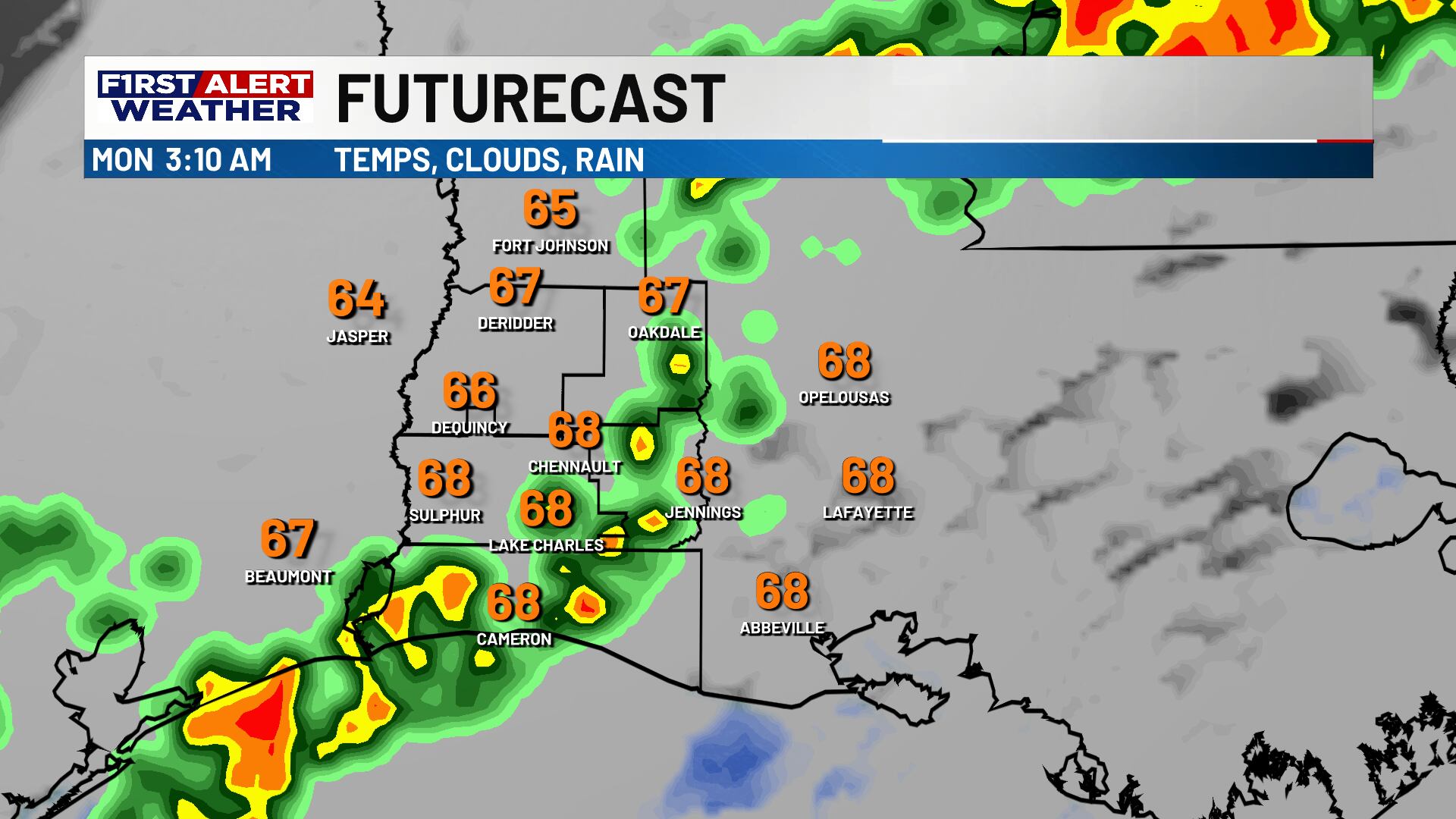 FIRST ALERT FORECAST: Chance of a strong storm early Monday, staying ...