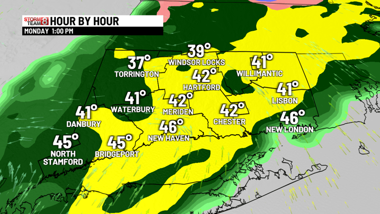 A Snow/Rain Mix Develops by Morning, A Cold Rain and Breezy Monday!