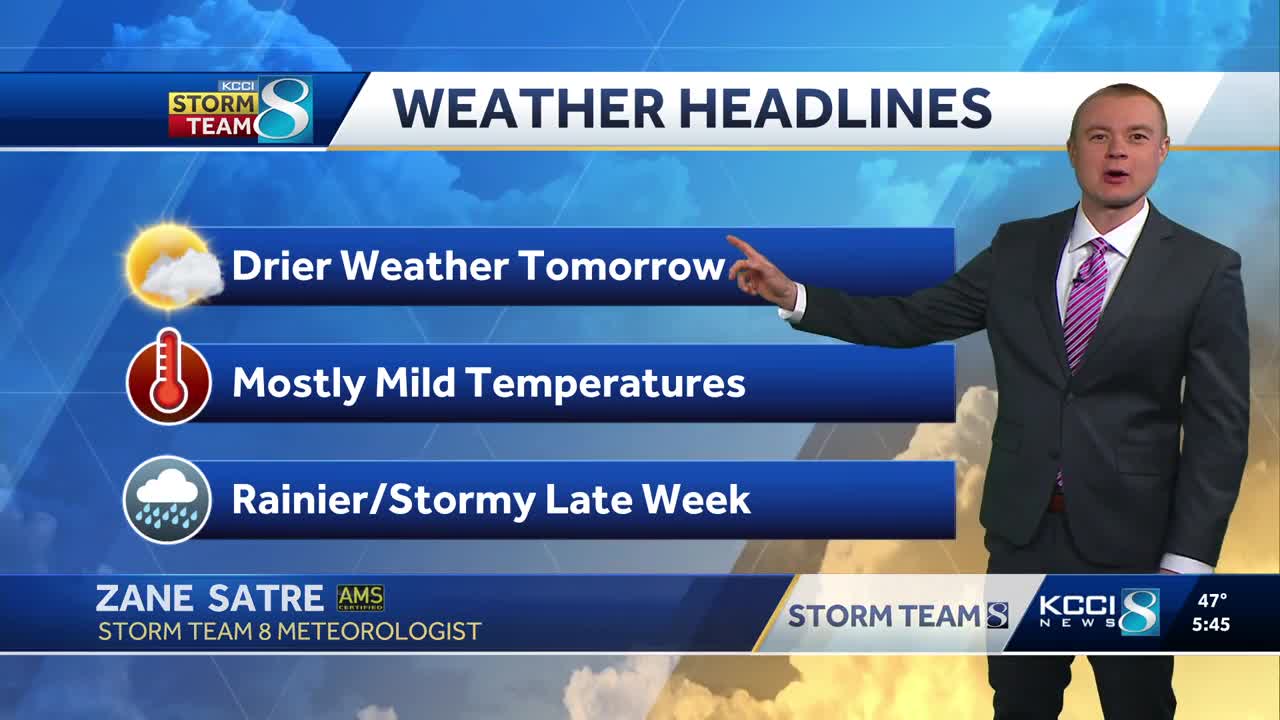 Iowa weather: Less wind and temporary clearing on the way