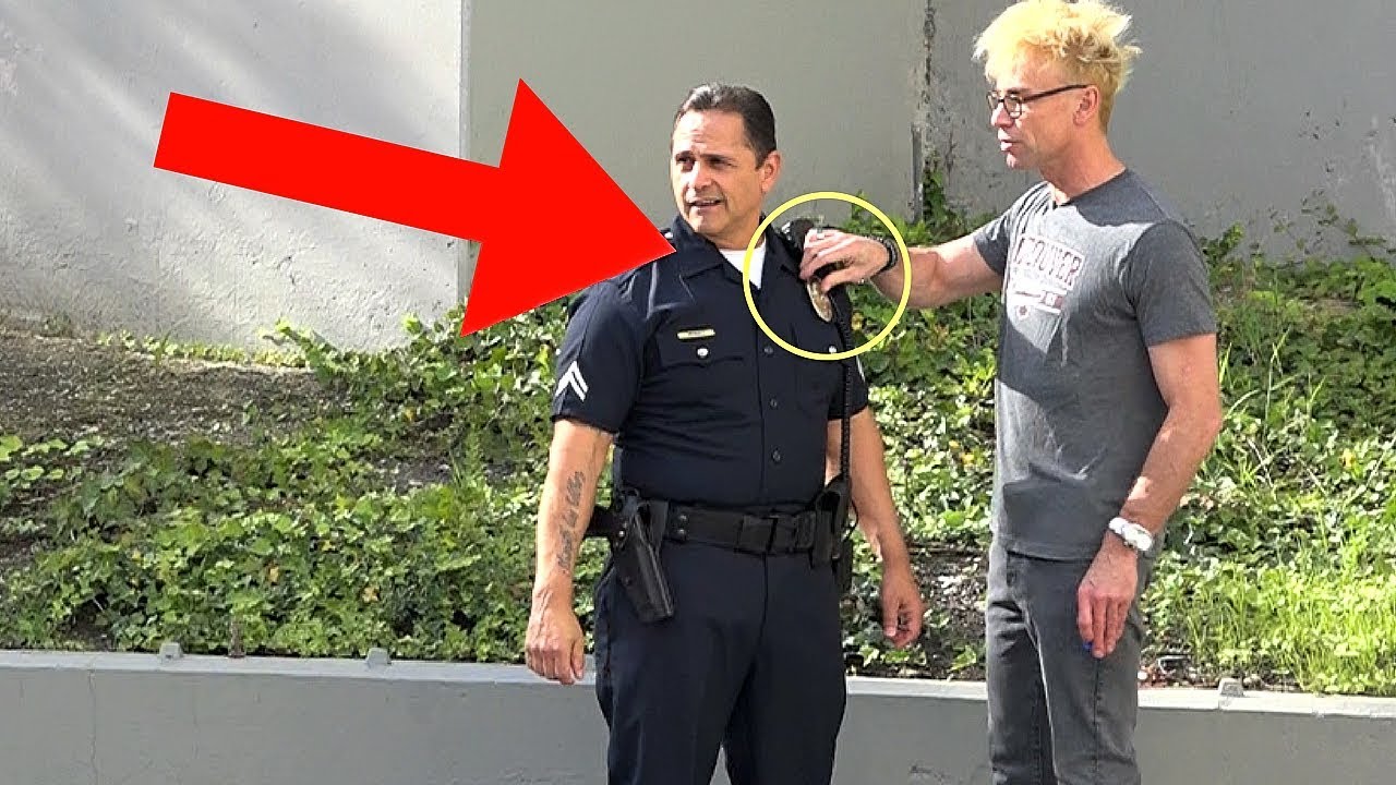 Stealing a cop's badge (never do this)