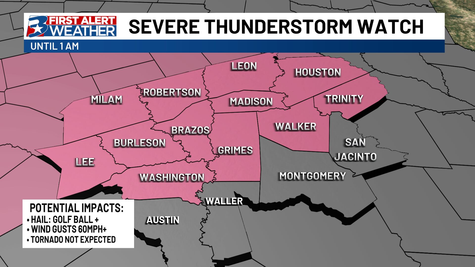 Sunday: First Alert Weather Day
