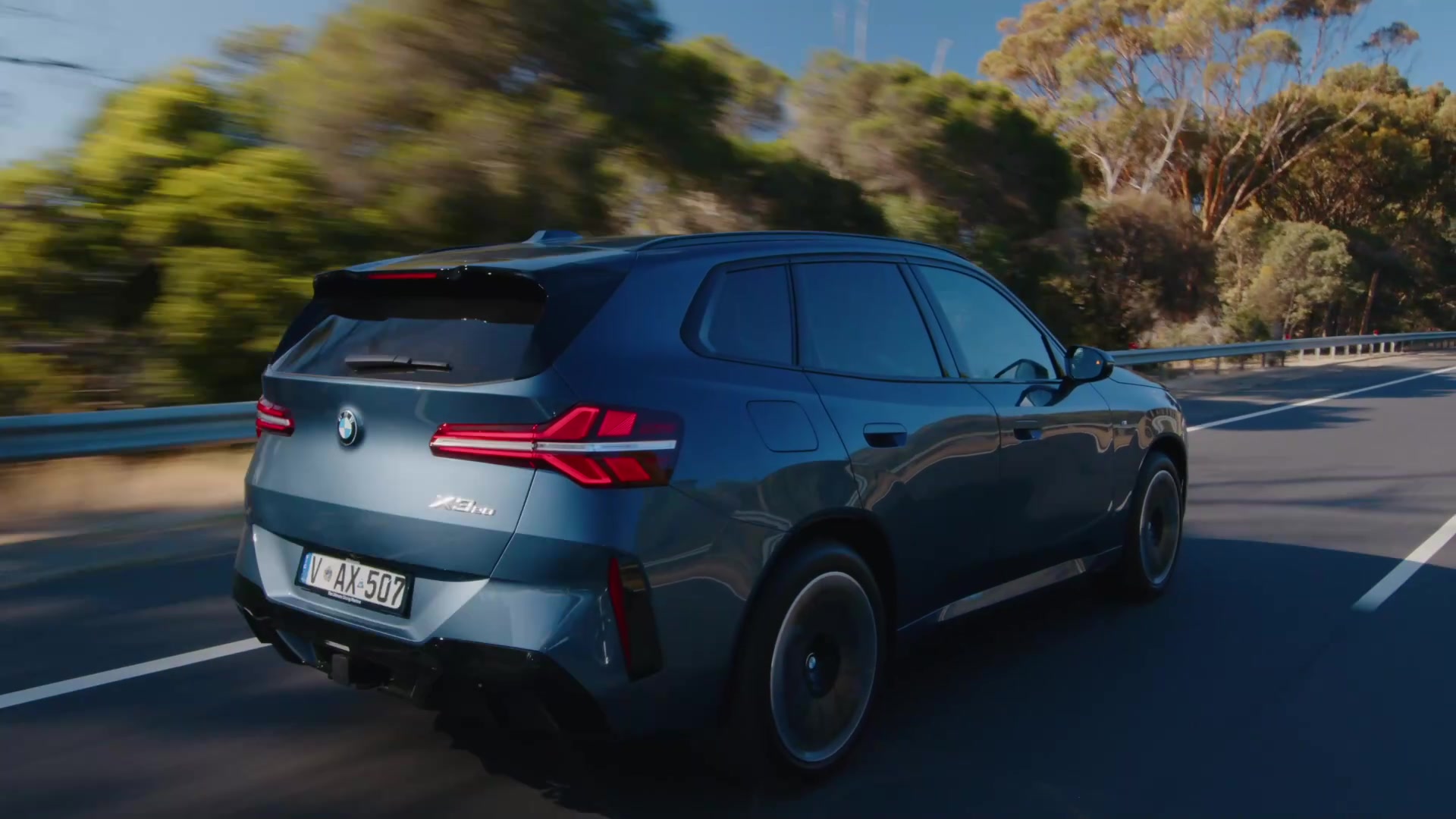 BMW X3 20i xDrive in Arctic Race Blue Metallic Driving Video