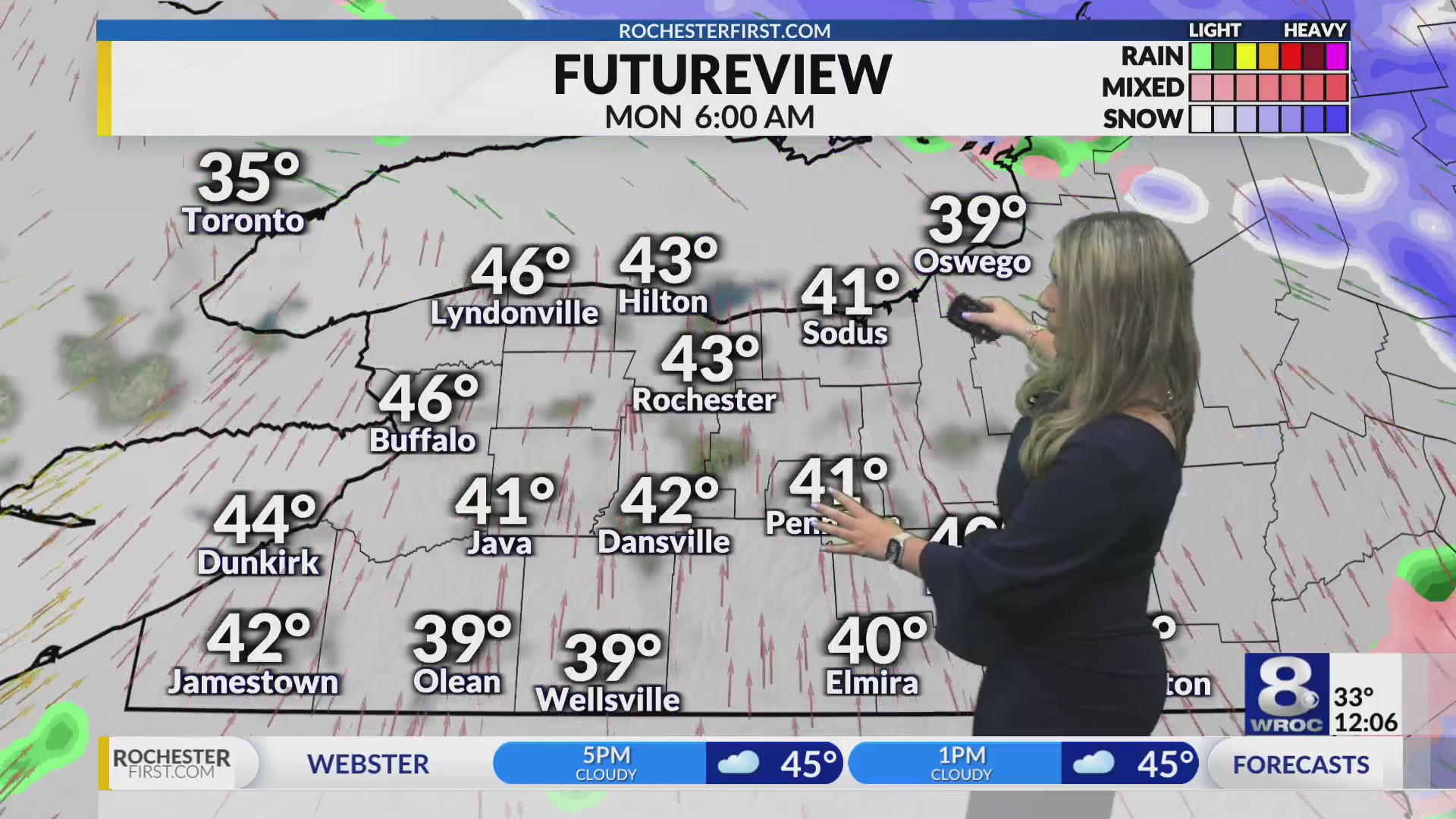 Rochester's Sunday Overnight Weather Forecast