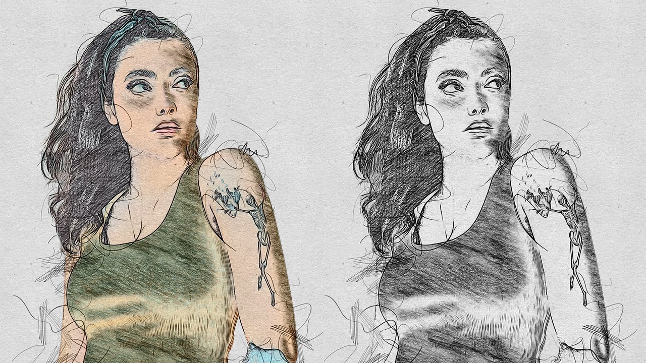 Ink Pen Sketch Effect - Photoshop Tutorial