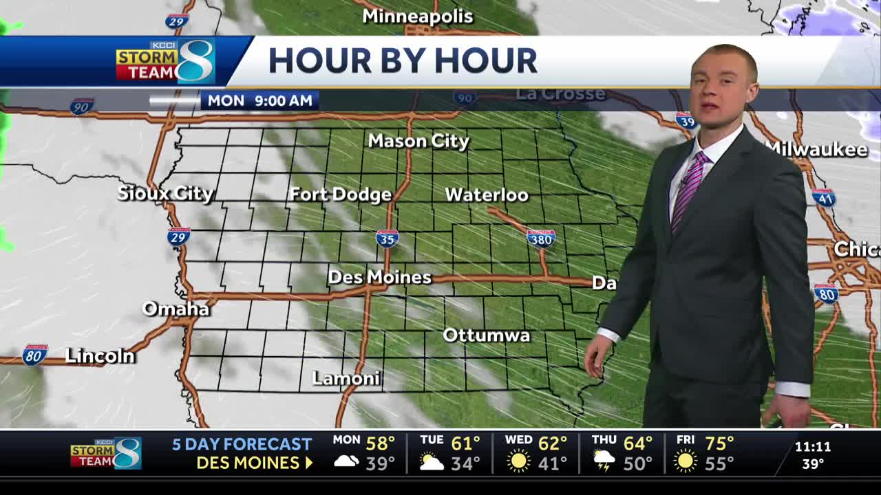 Iowa weather: Less wind and temporary clearing on the way