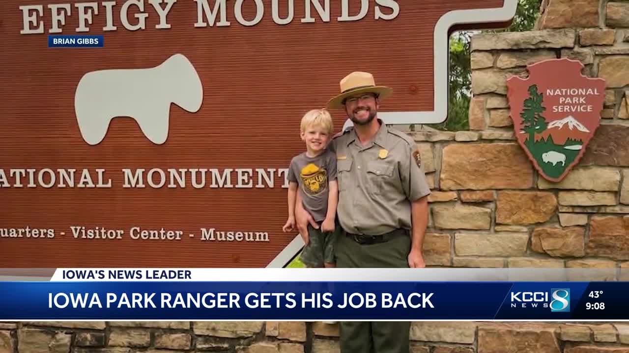 Iowa park ranger fired in federal layoffs gets his job back