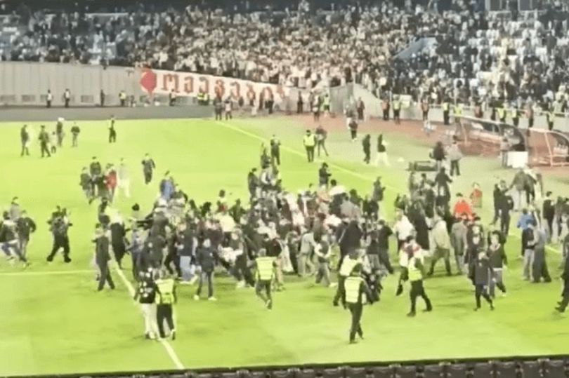 Violence engulfs Nations League as fans brawl and invade pitch in ...