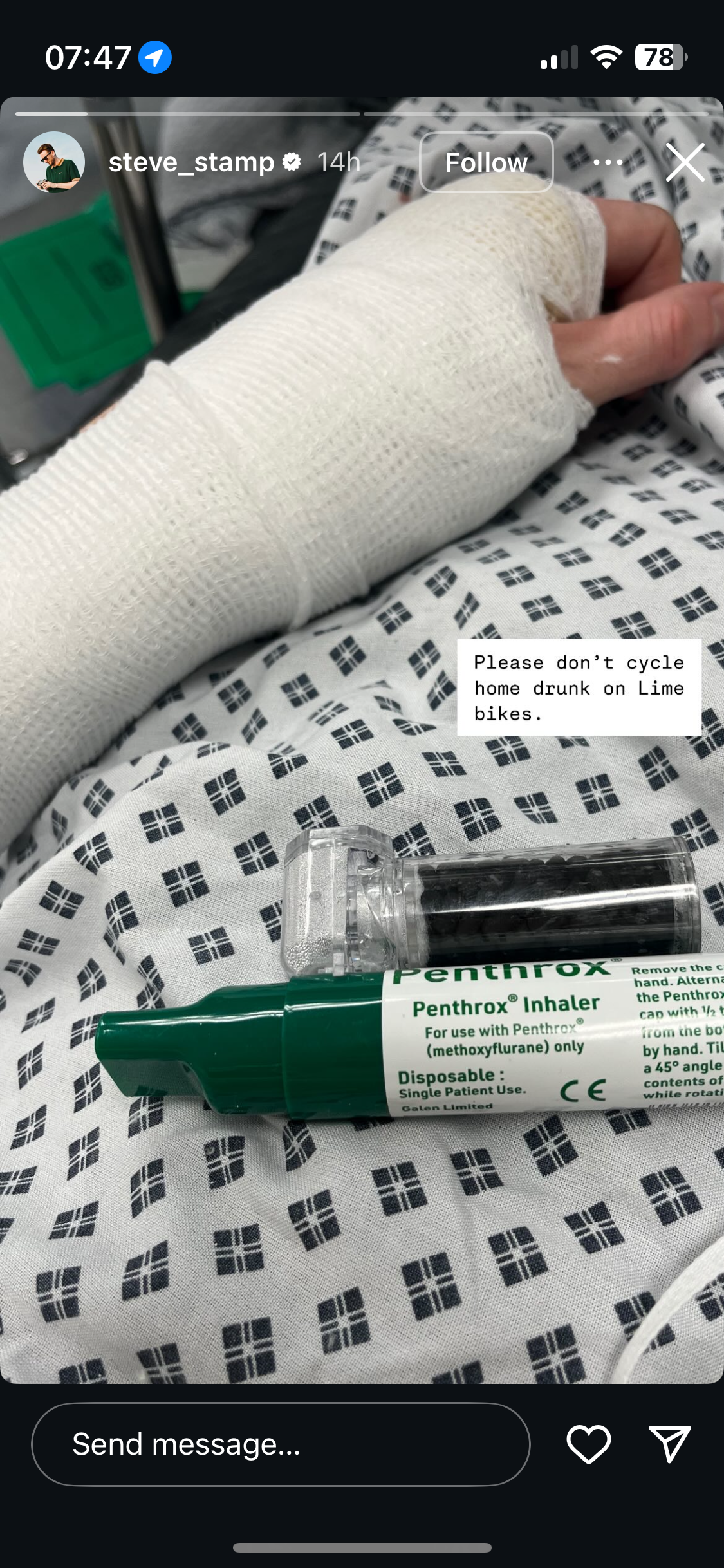 BBC star Steve Stamp rushed to hospital after falling off Lime Bike ...