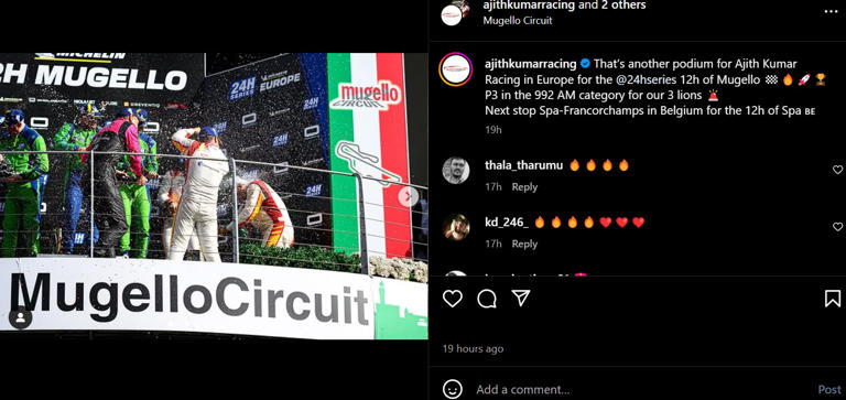 Ajith holds tricolour, leads celebration as his car racing team secures ...