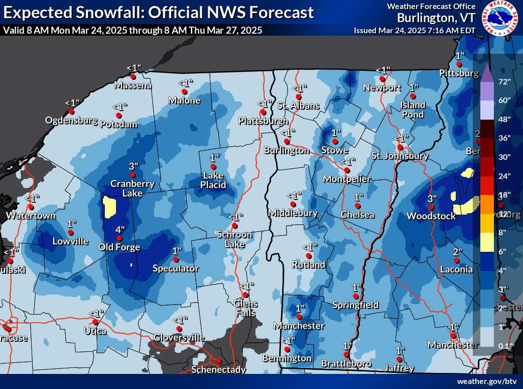 Vermont weather: Snow, rain expected today. See map of how much to expect