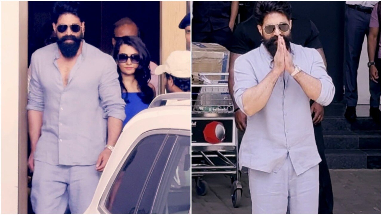 Video: Yash arrives in Mumbai with wife Radhika ahead of Toxic post ...