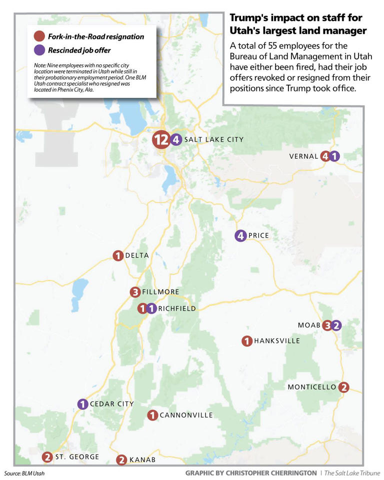 The BLM in Utah has lost park rangers, engineers and geologists since ...