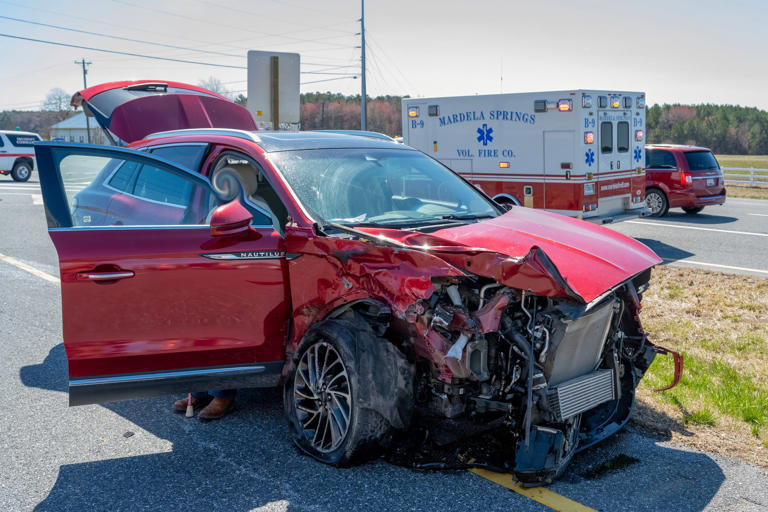Photos show aftermath of motorcycle accident on Route 50