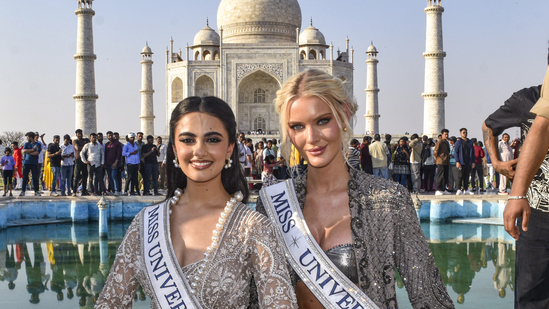 India's Rhea Singha becomes Miss Universe Victoria Kjær's Taj Mahal ...