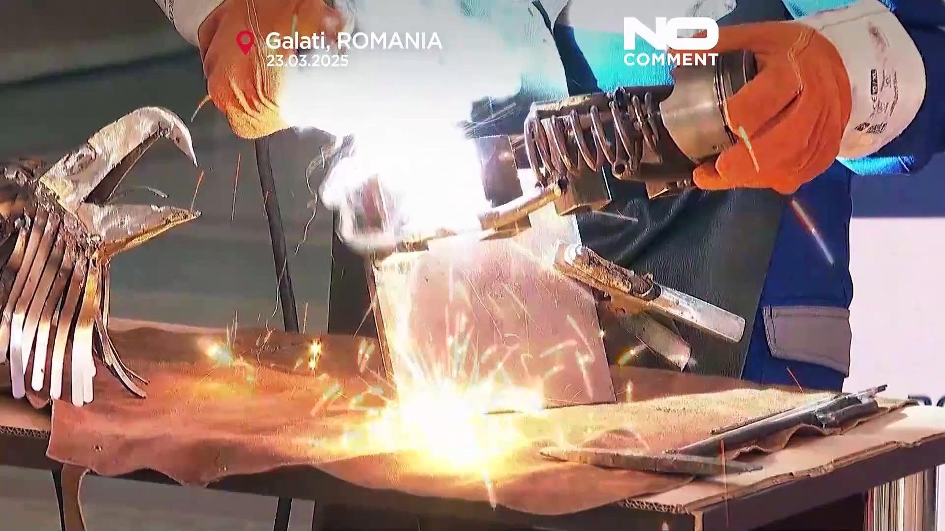 Romanian welder transforms scrap metal into stunning art