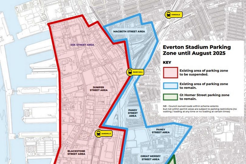 New map confirms where amended Everton Stadium parking zone will be