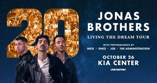 The Jonas Brothers ‘Living The Dream Tour’ includes a stop at Orlando’s ...