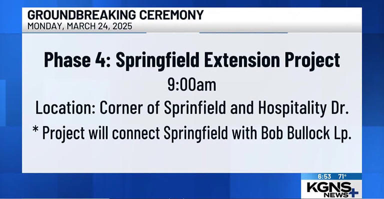 Groundbreaking ceremony for Phase 4 of Springfield Extension Project held