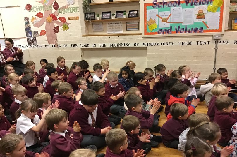 Primary school teacher rides hoverboard in wild science lesson